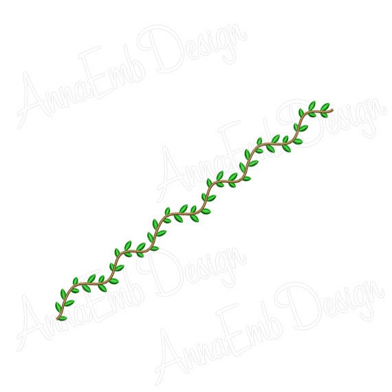 Border Embroidery Design. Machine Embroidery. Leaves - Etsy