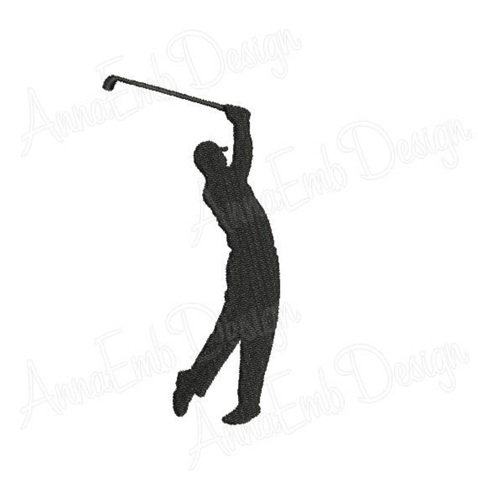 Golfer Embroidery Design. Golfer Silhouette. Mini Golfer | Etsy