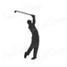 Golfer Embroidery Design. Golfer Silhouette. Mini Golfer Design. Mini Golf Embroidery Designs ...