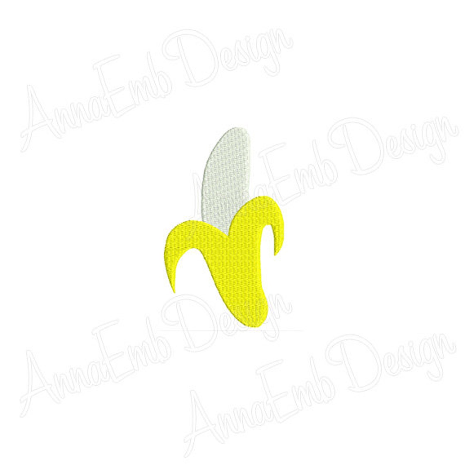 Banana Embroidery Design. Banana Mini. Fruit Embroidery | Etsy