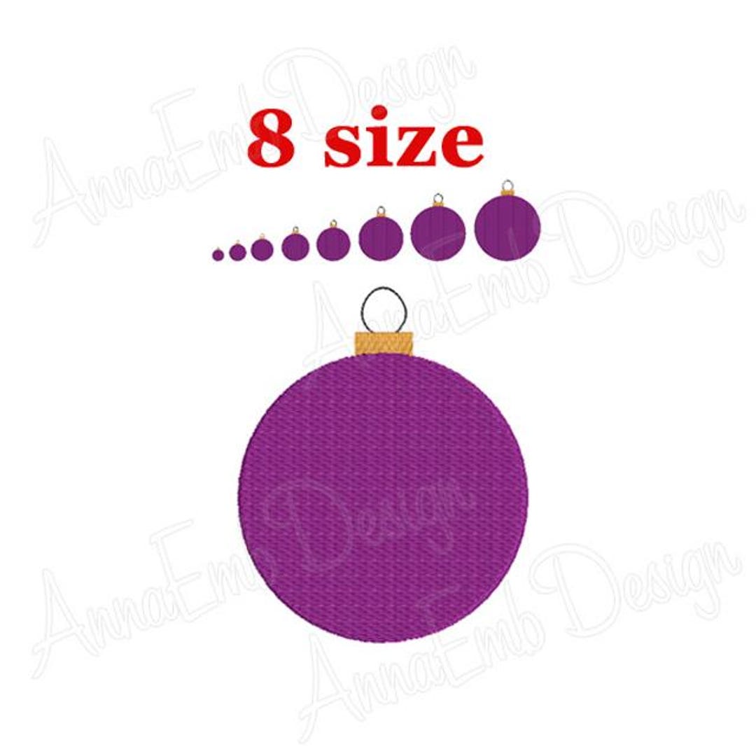 Christmas Ball Embroidery Design. Christmas Ball Mini Embroidery ...