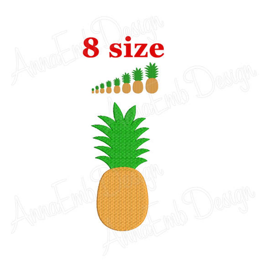 Pineapple Embroidery Design. Pineapple Mini. Machine Embroidery Design ...