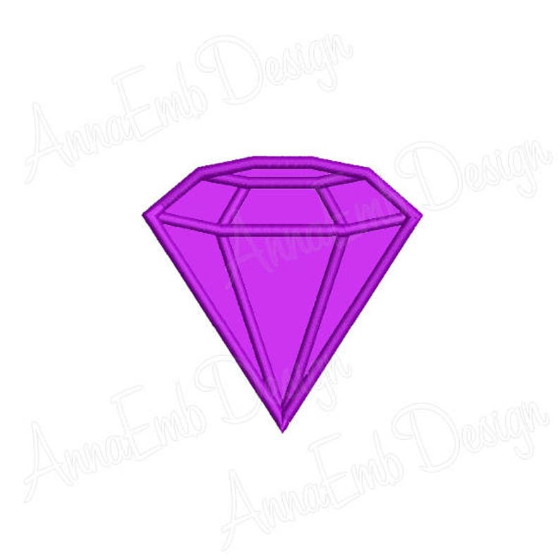Diamond Applique Embroidery Design. Diamond Embroidery Design. - Etsy