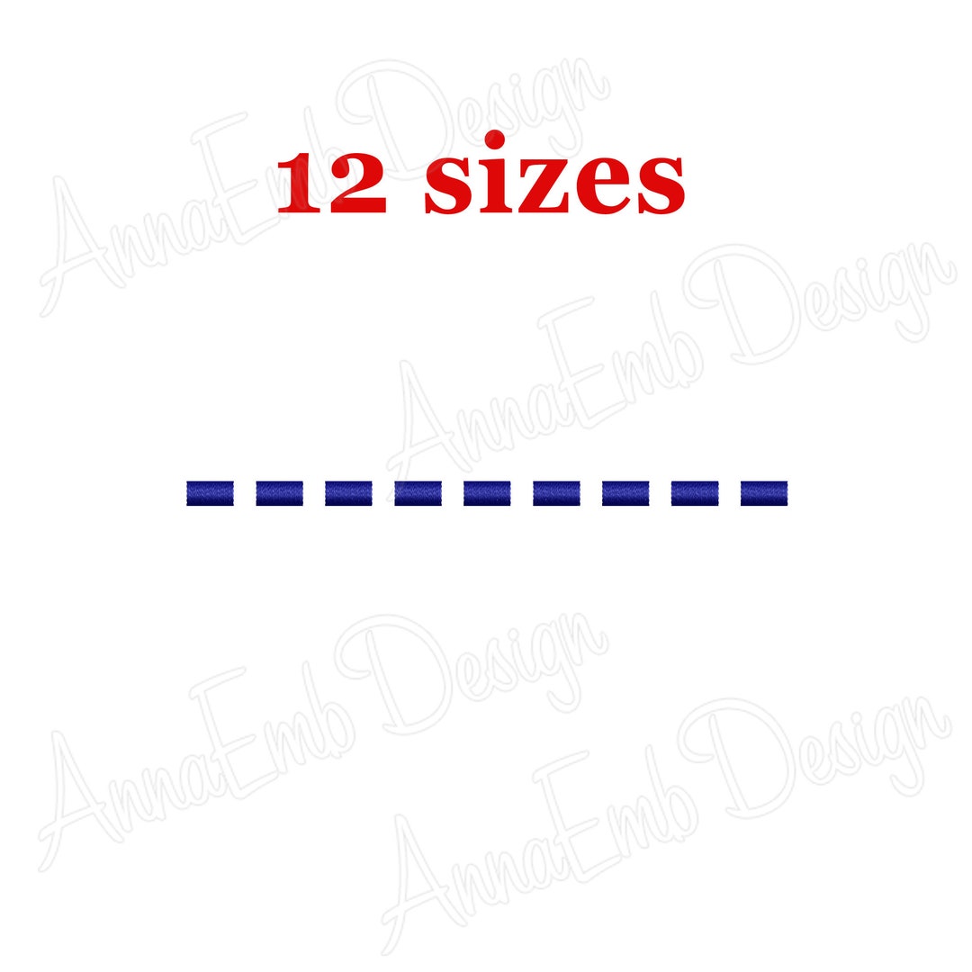 Dash Line Embroidery Design. Mini Dash Line Embroidery. Machine ...