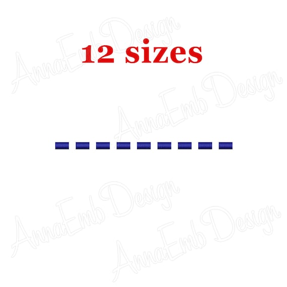 Dash Line Embroidery Design. Mini Dash Line Embroidery. - Etsy