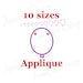 Balloon Banner Embroidery Design. Balloon Applique Embroidery Design ...