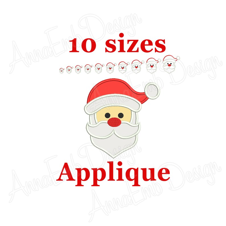 Santa Claus Applique Embroidery Design. Santa Claus | Etsy