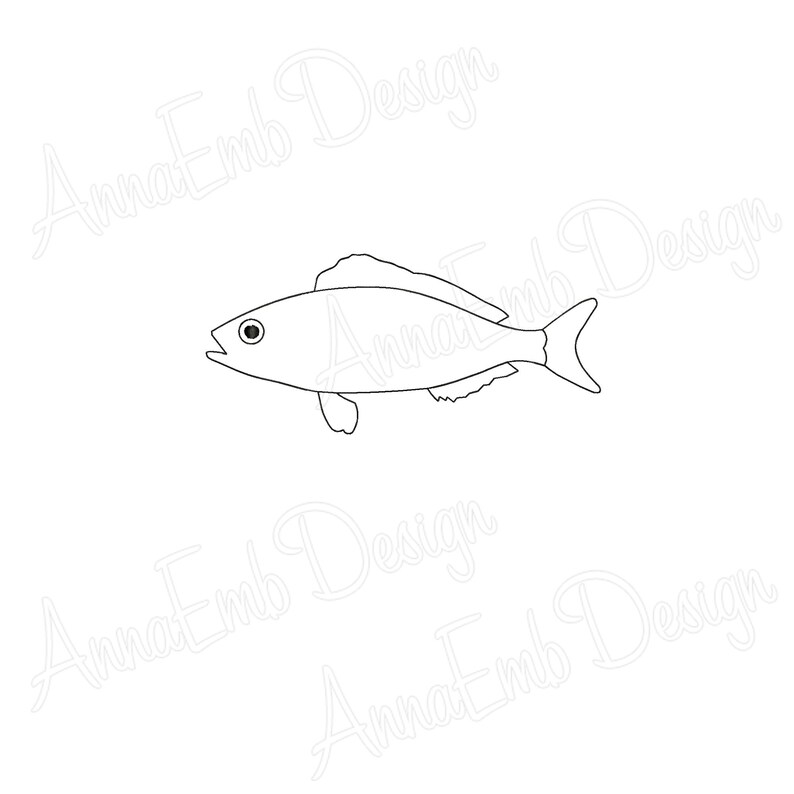 Fish Embroidery Design. Mini Fish Embroidery Design. Sea - Etsy