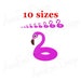 Flamingo Rubber Ring Embroidery Design. Flamingo Silhouette. Flamingo ...