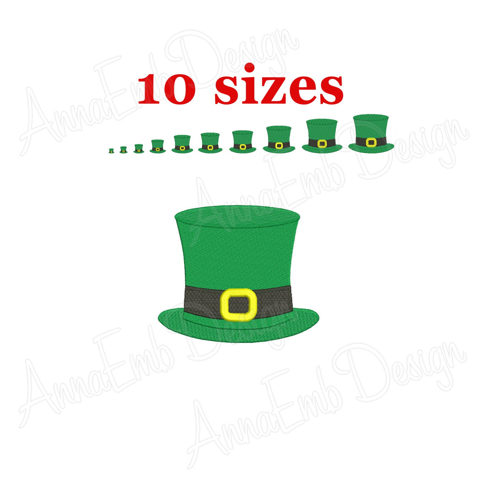 Leprechaun Hat Embroidery Design. Machine Embroidery Design. - Etsy