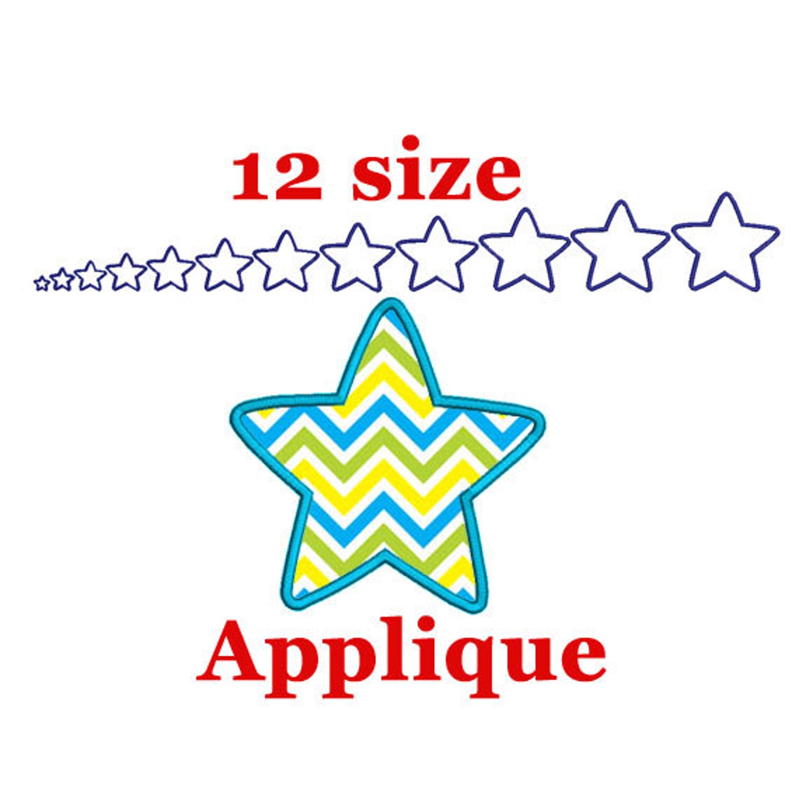 Star Embroidery Applique. Star Applique Design. Machine - Etsy