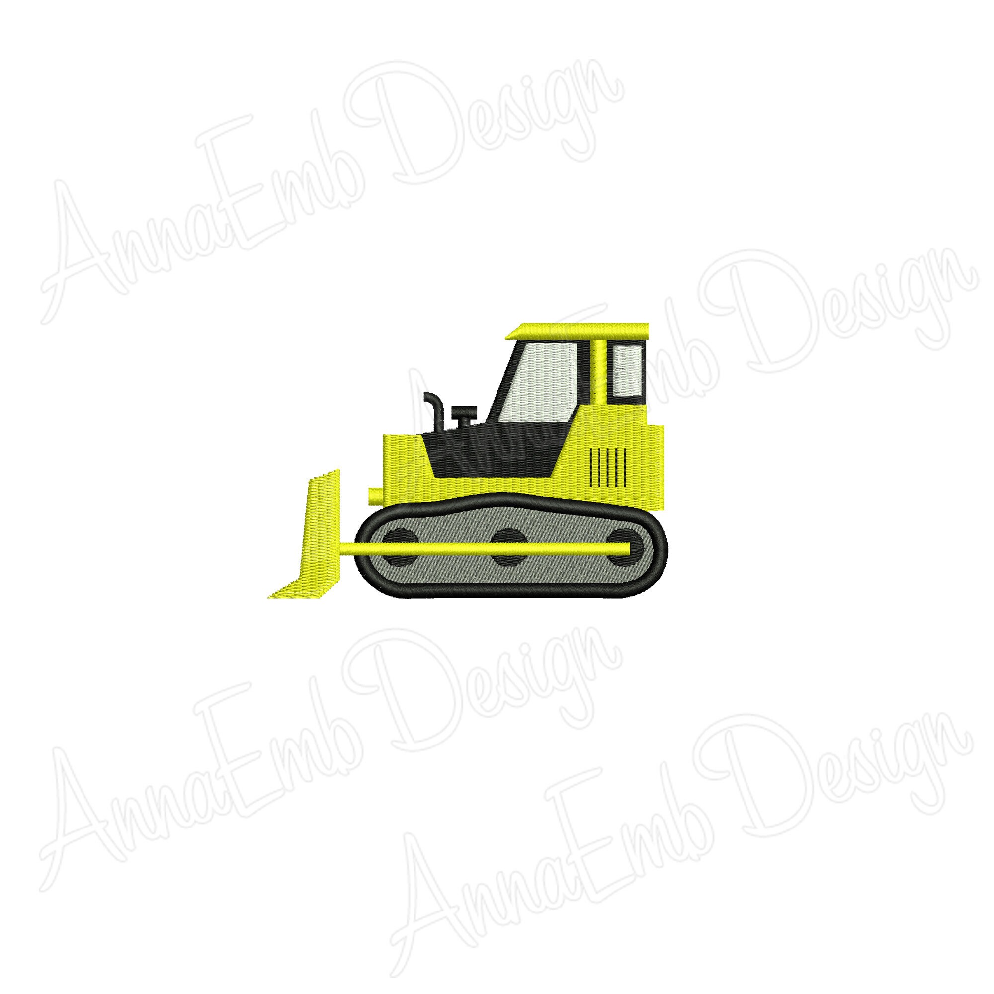 Bulldozer Embroidery Design. Bulldozer Silhouette. Bulldozer Mini ...