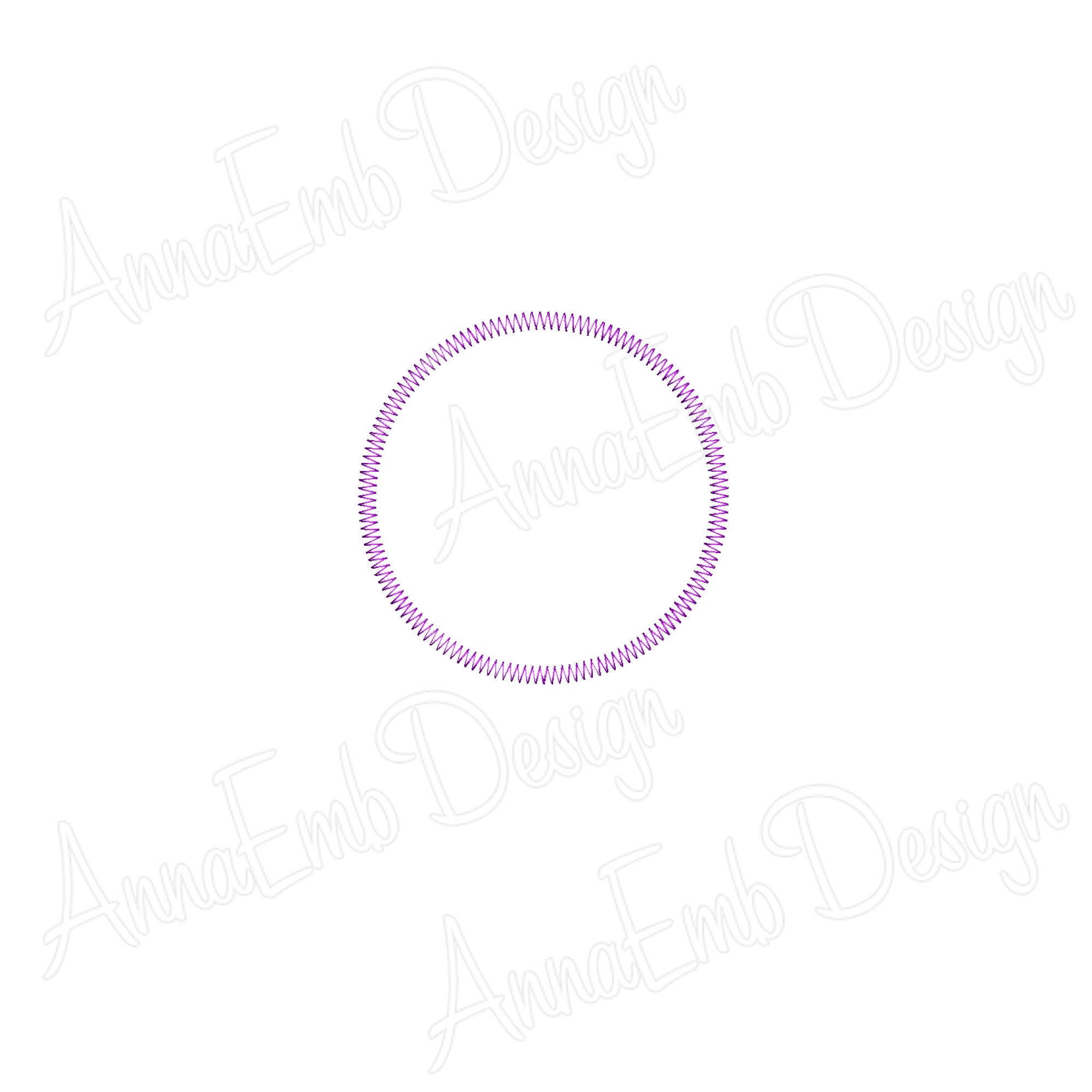 Circle Embroidery Design. Circle Mini Embroidery. Circle Zigzag ...