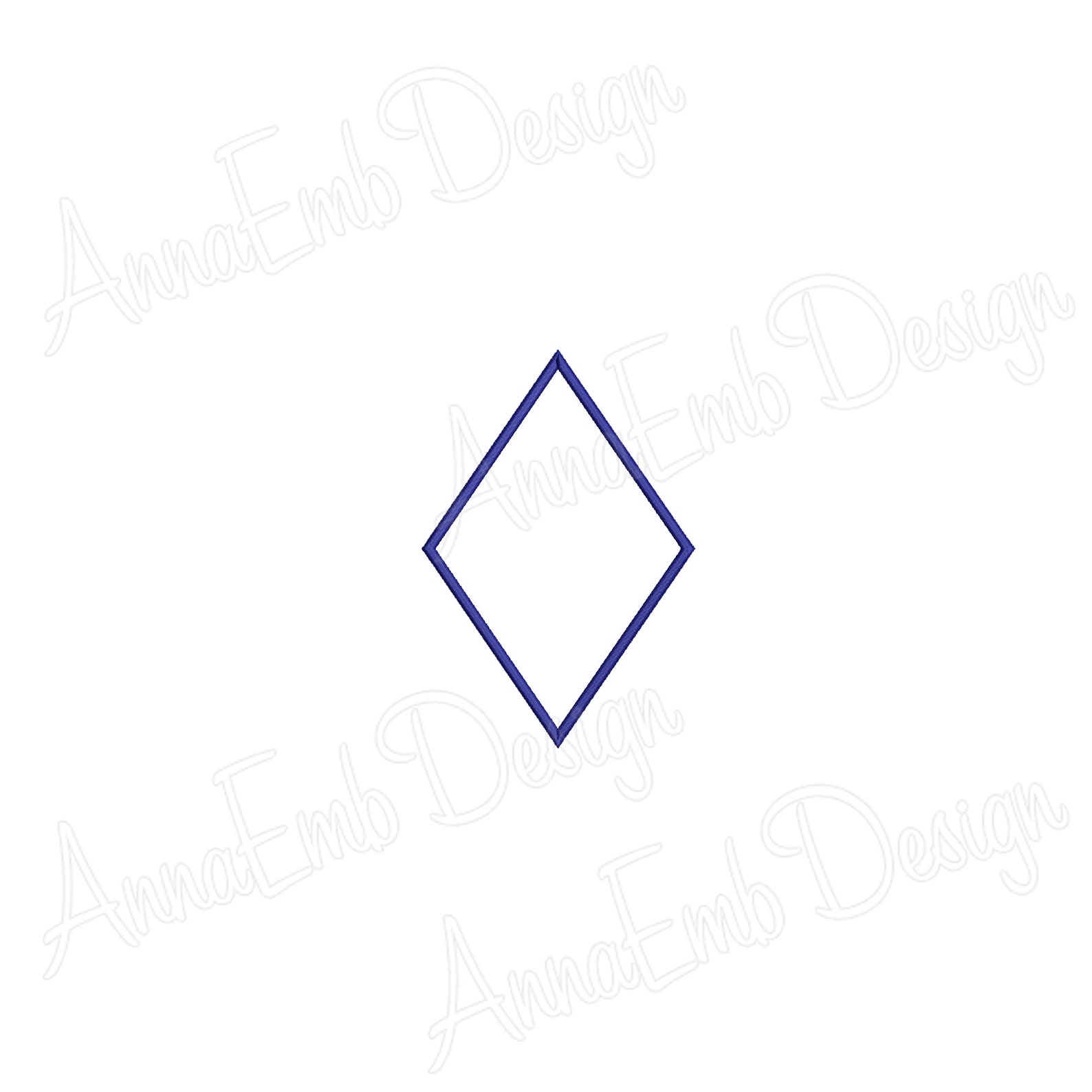 Diamond Applique Embroidery Design. Diamond Embroidery Design. - Etsy