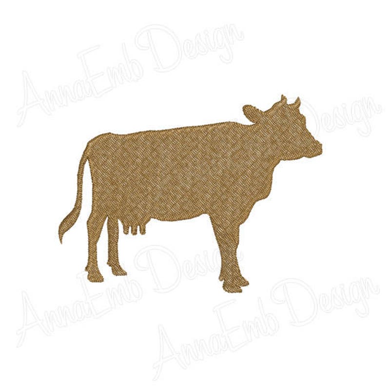 Cow Embroidery Design. Cow Silhouette. Cow Mini Embroidery. - Etsy
