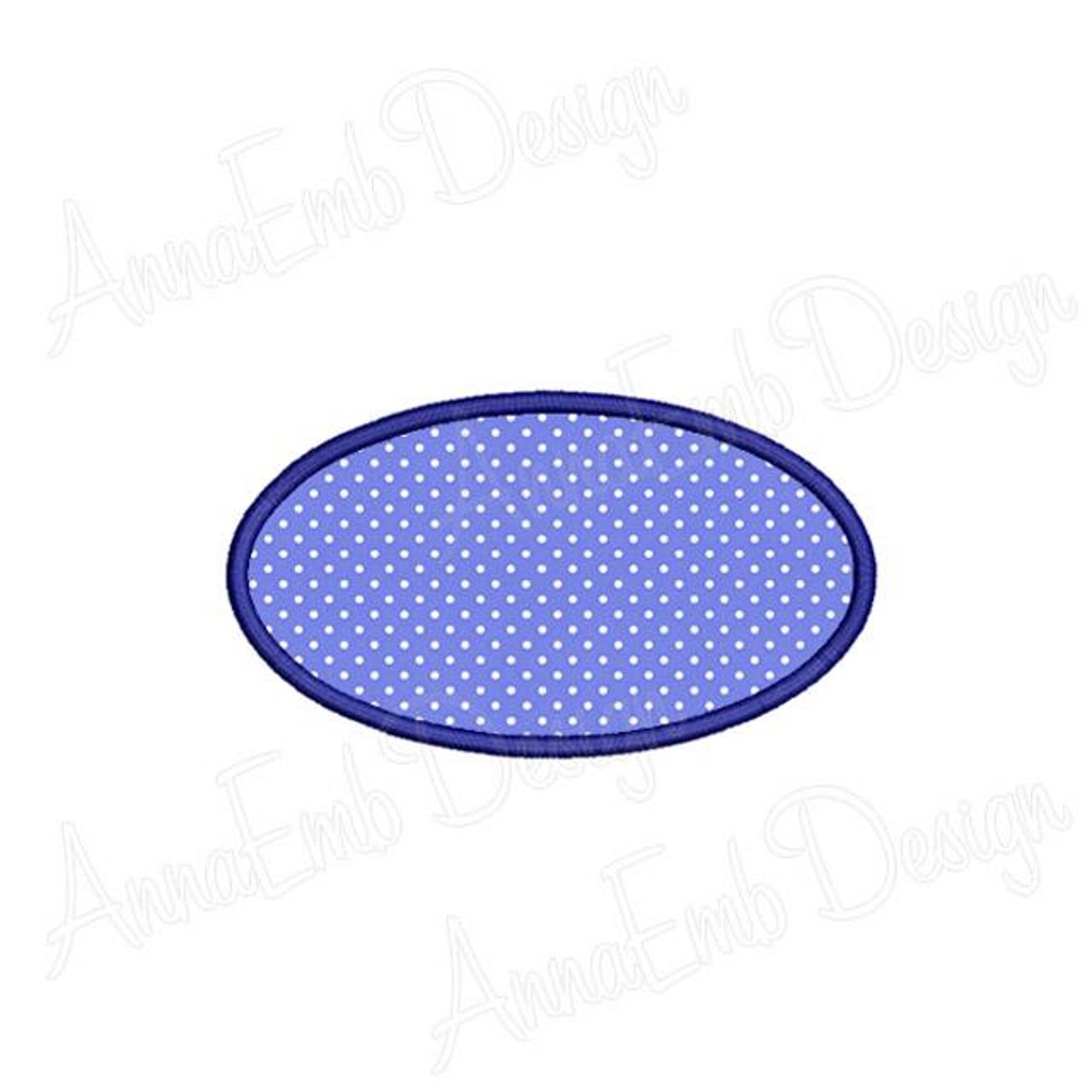 Oval Applique Embroidery Design. Oval Monogram Applique. Oval Mini ...
