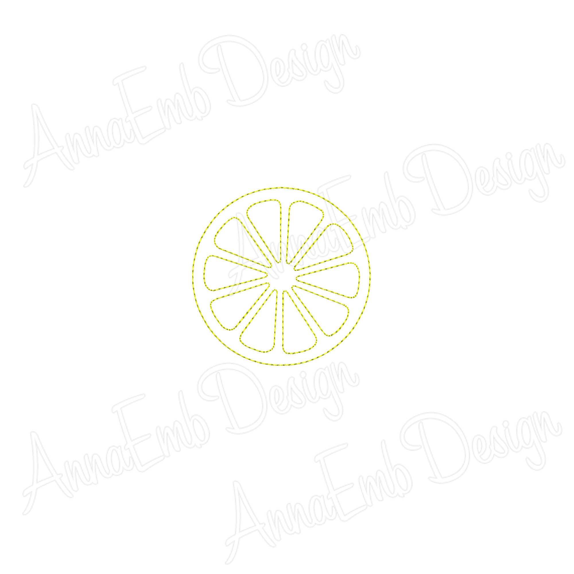 Lemon embroidery design. Lemon mini Embroidery. Fruit | Etsy