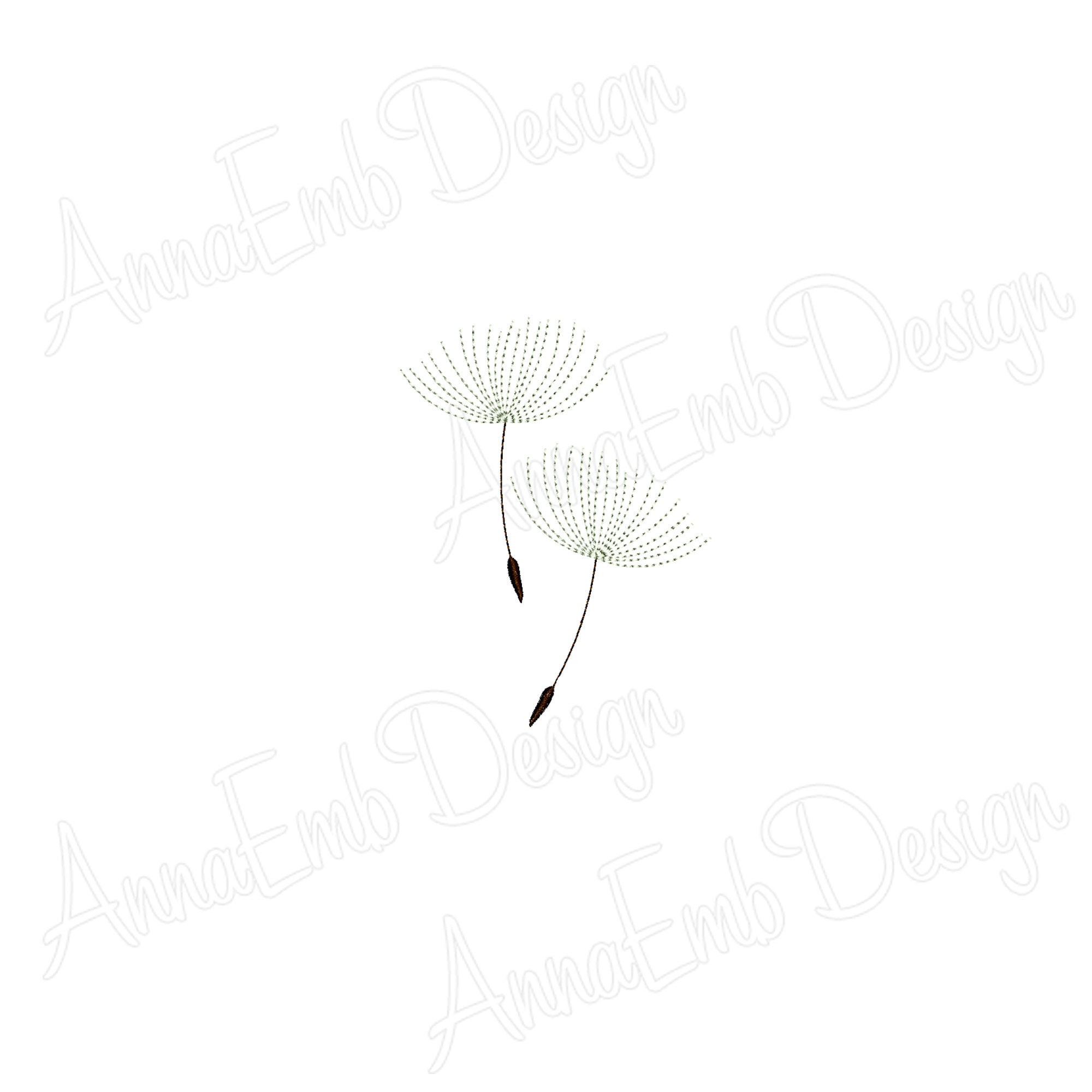 Dandelion Embroidery Design. Dandelion Machine Embroidery. | Etsy