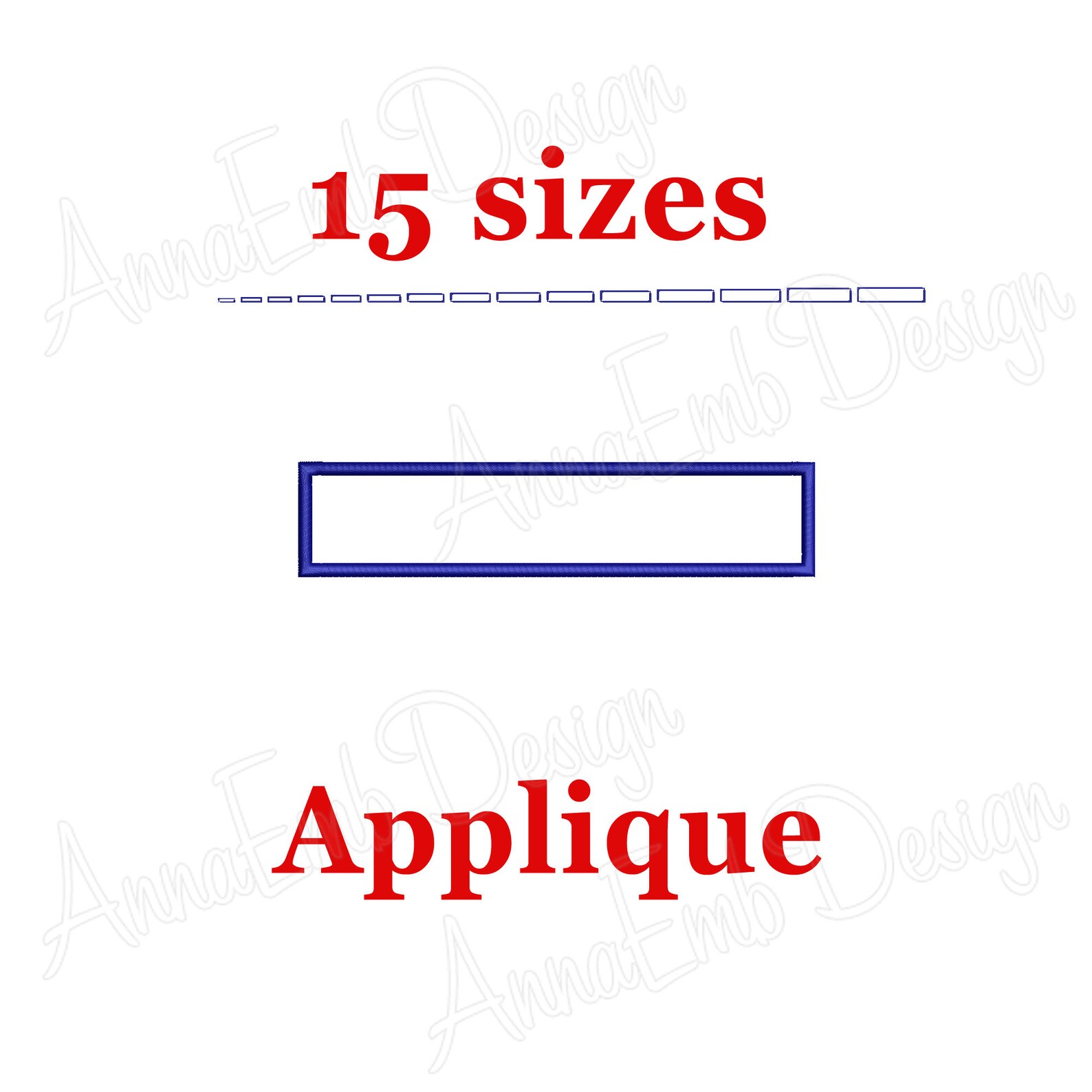 Rectangle Applique Embroidery Design. Rectangle Monogram - Etsy