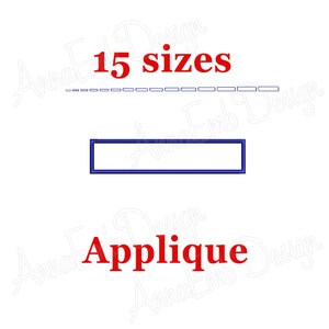 Rectangle Applique Embroidery Design. Rectangle Monogram Applique ...