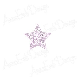 Star Embroidery Design. Machine Embroidery Design. Mini Star Embroidery ...