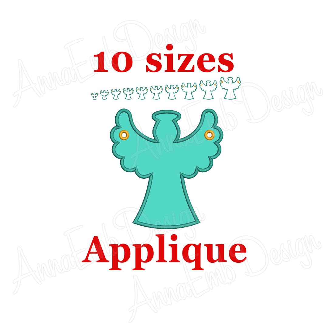 Angel Banner Embroidery Design. Angel Applique Embroidery Design ...