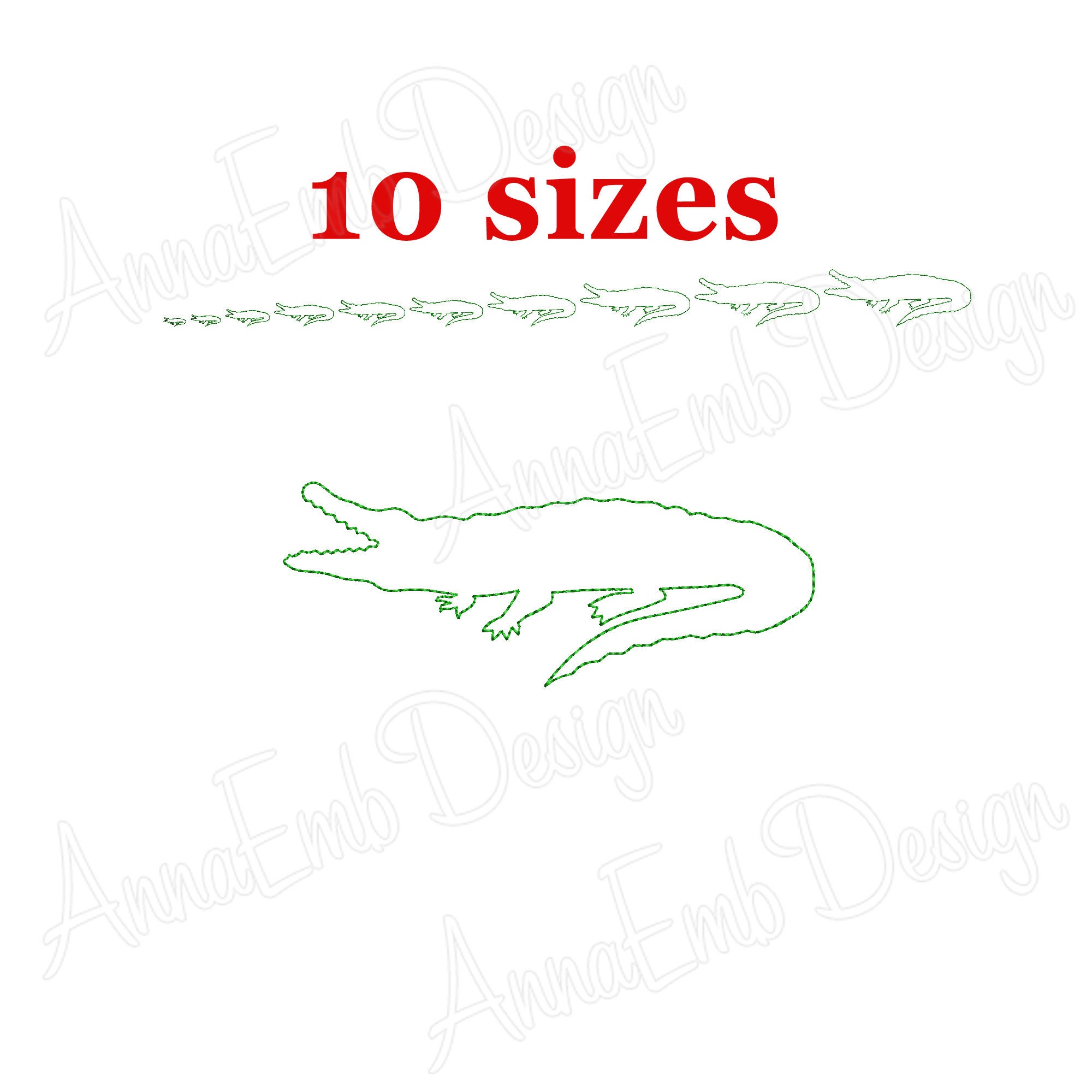 Alligator Embroidery Design. Alligator Mini Embroidery. Сrocodile ...