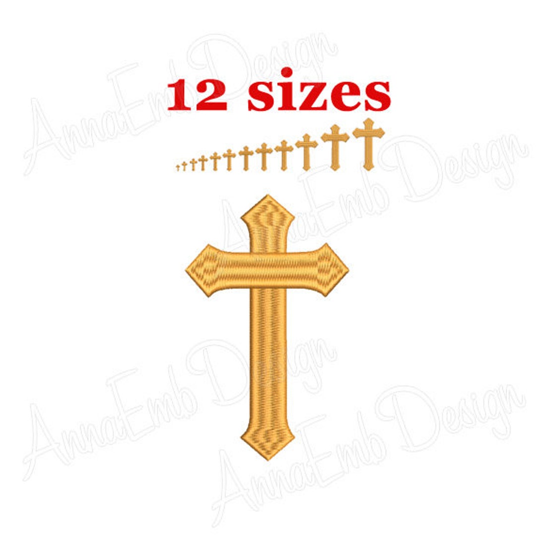 Cross Embroidery Design. Easter Cross Embroidery Design. Christian ...