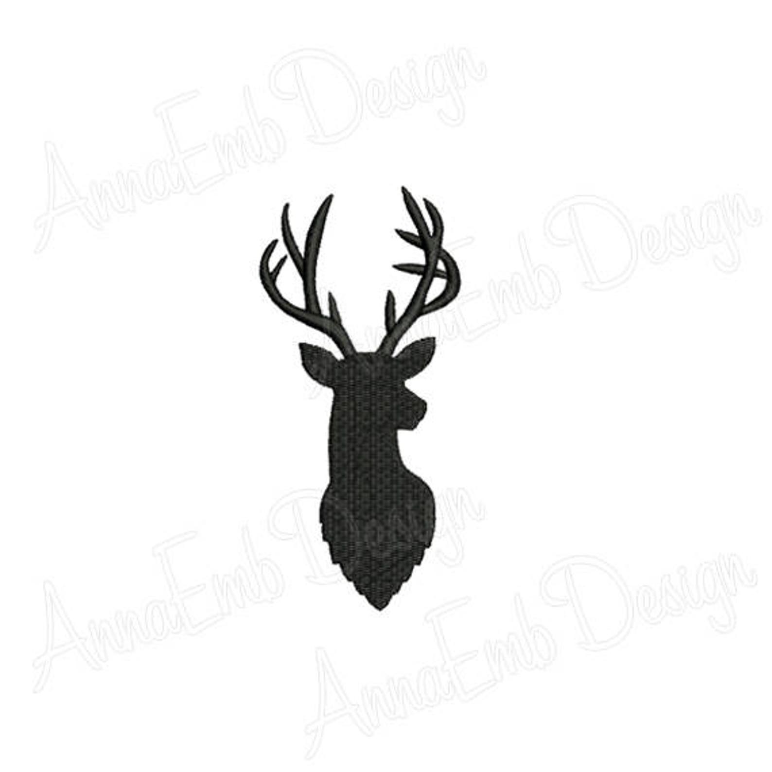 Hirsch Kopf Stickerei Design. Hirsch Kopf Mini Stickerei. Hirsch ...