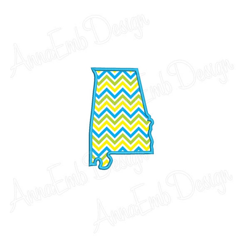 Alabama Applique Embroidery Design. Alabama State. Alabama - Etsy