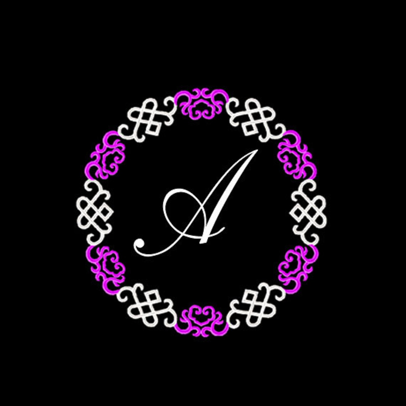 Monogram Floral Border Embroidery Design. Frame Border | Etsy