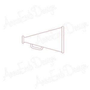 Megaphone Embroidery Design. Megaphone Mini. Machine Embroidery Design ...