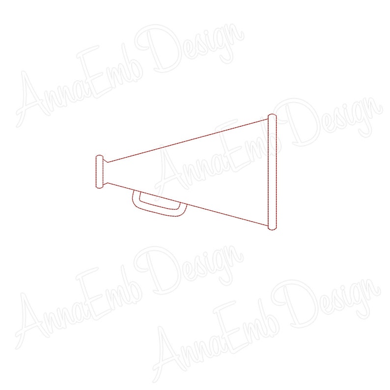 Megaphone Embroidery Design. Megaphone Mini. Machine Embroidery Design ...