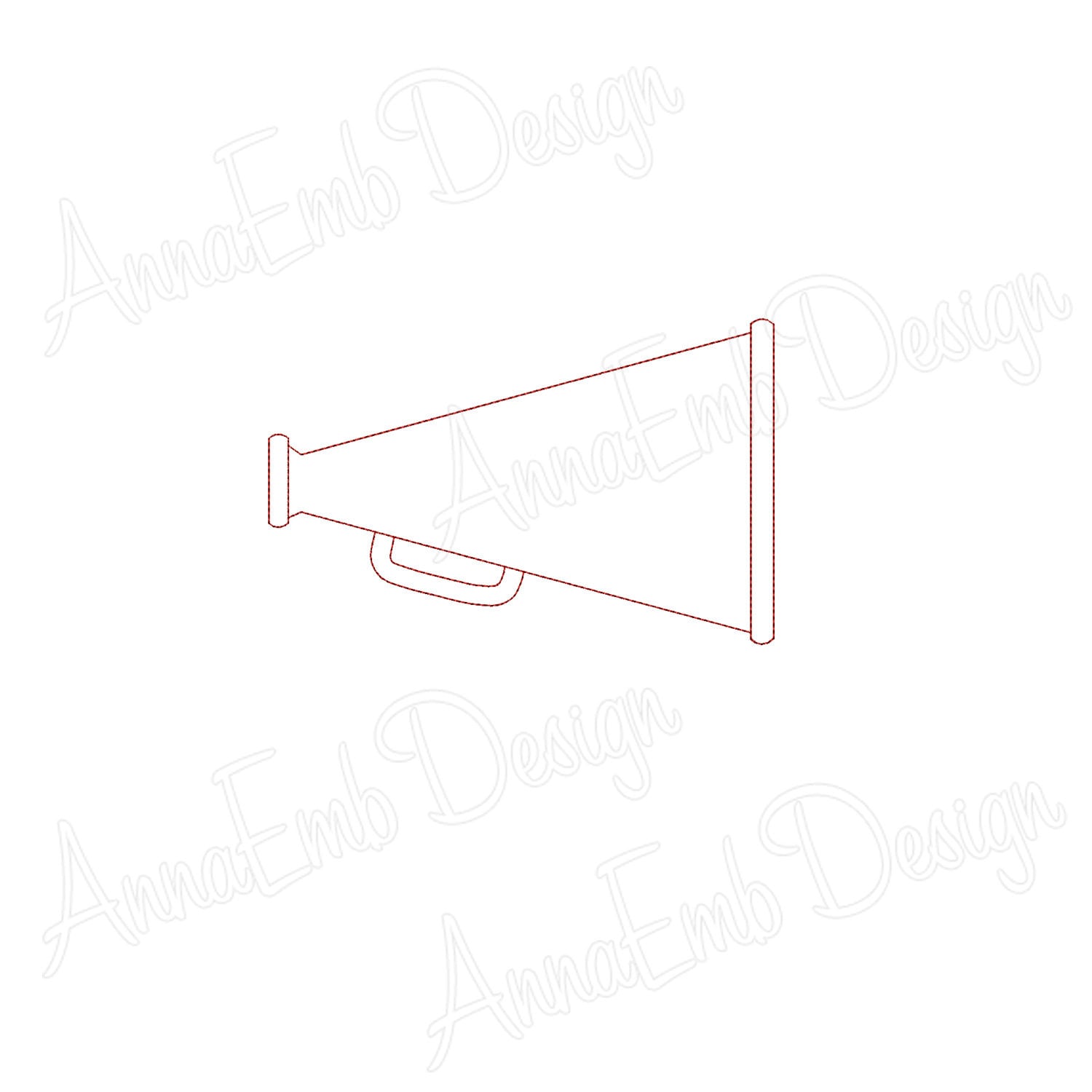 Megaphone Embroidery Design. Megaphone Mini. Machine Embroidery Design ...