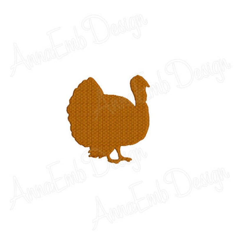 Turkey Embroidery Design. Turkey Silhouette. Thanksgiving - Etsy