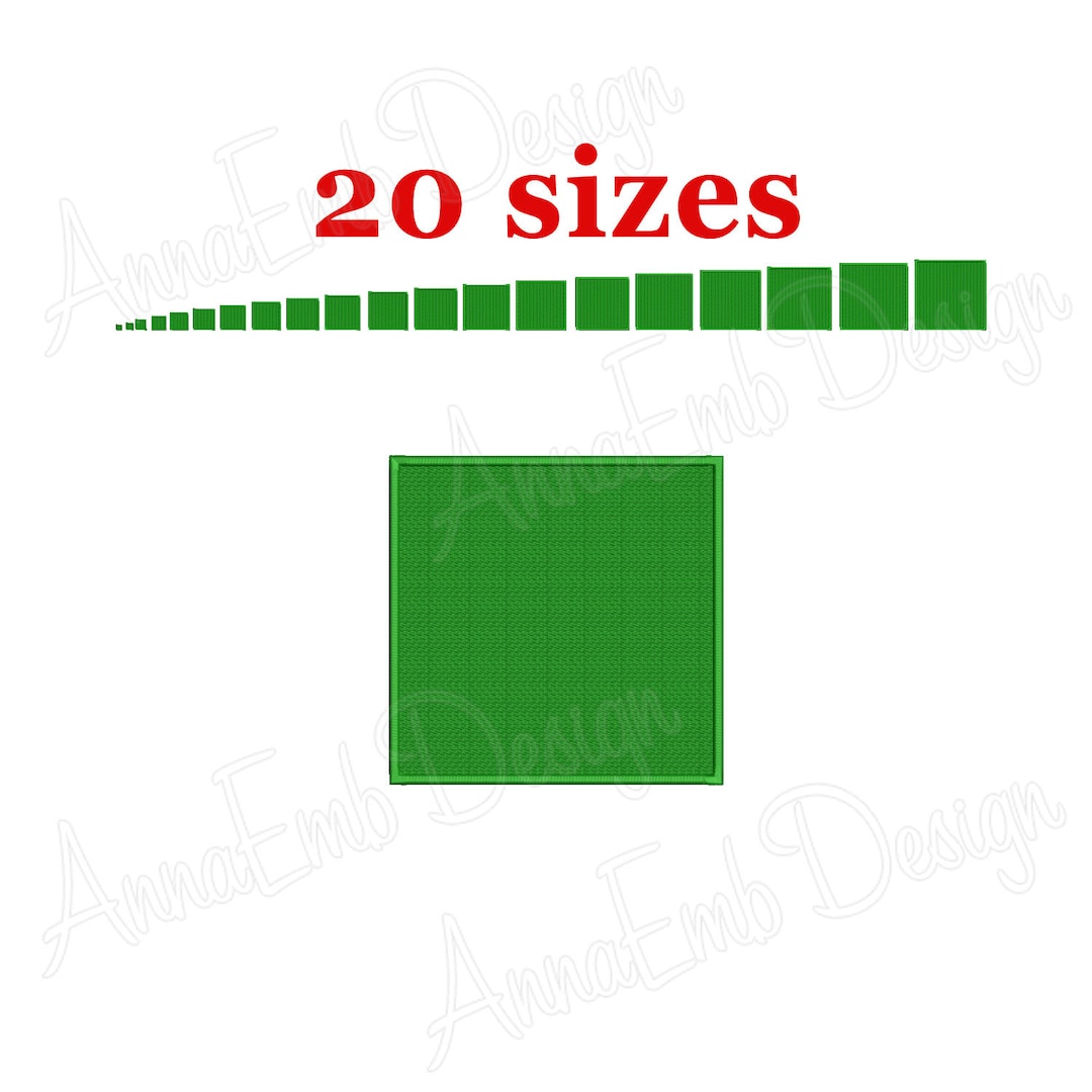 Square Embroidery Design. Square Mini Embroidery. Square Filled Stich ...