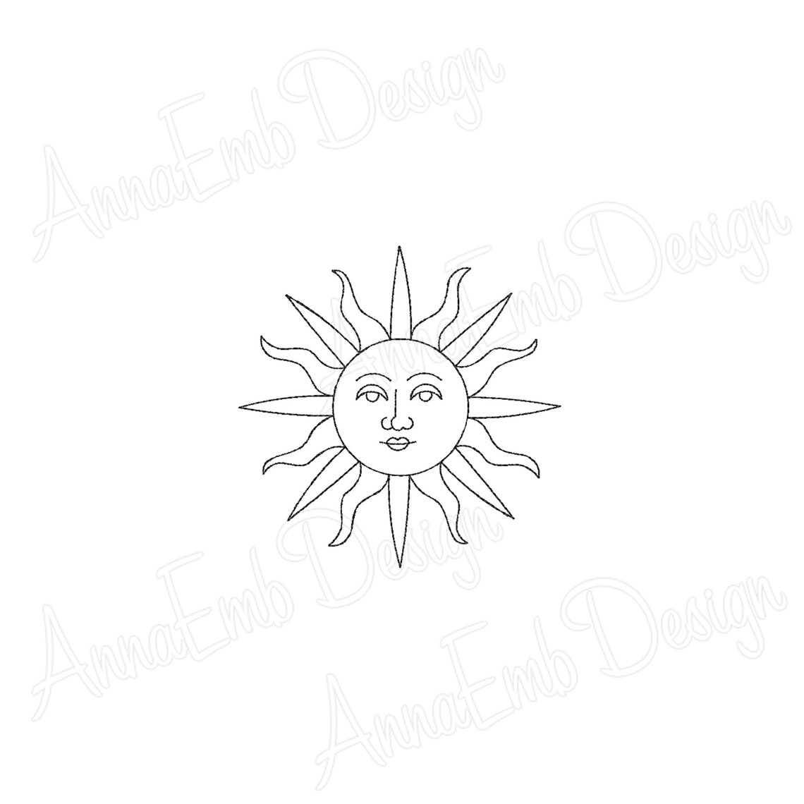 Sun Embroidery Design. Sunshine Design. Sun Mini Embroidery. Sun ...