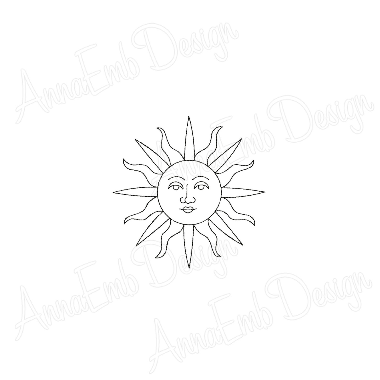 Sun Embroidery Design. Sunshine Design. Sun Mini Embroidery. - Etsy