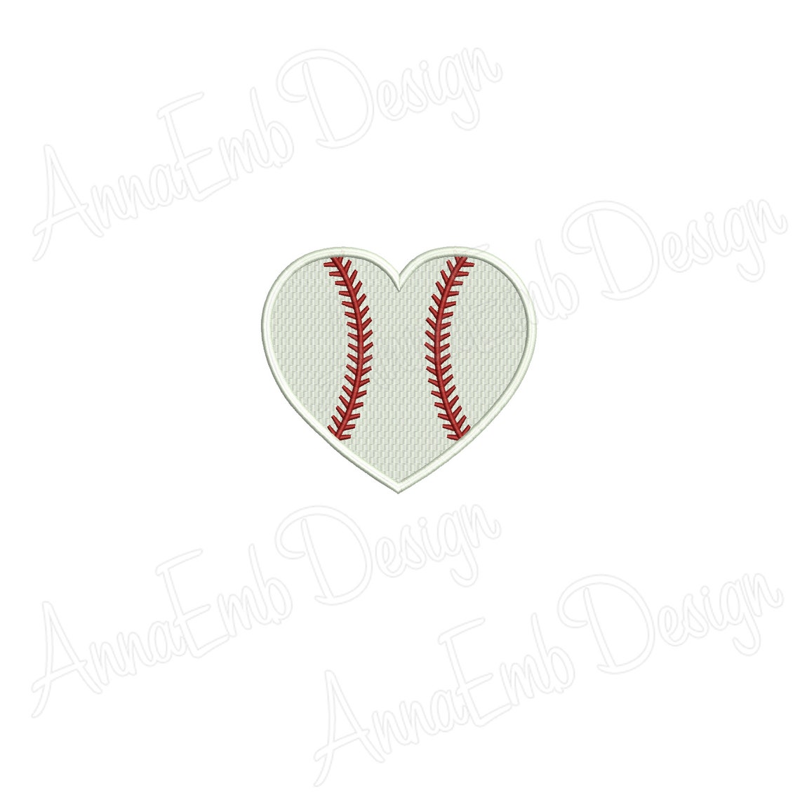 Baseball Heart Embroidery Design. Baseball Heart Mini - Etsy