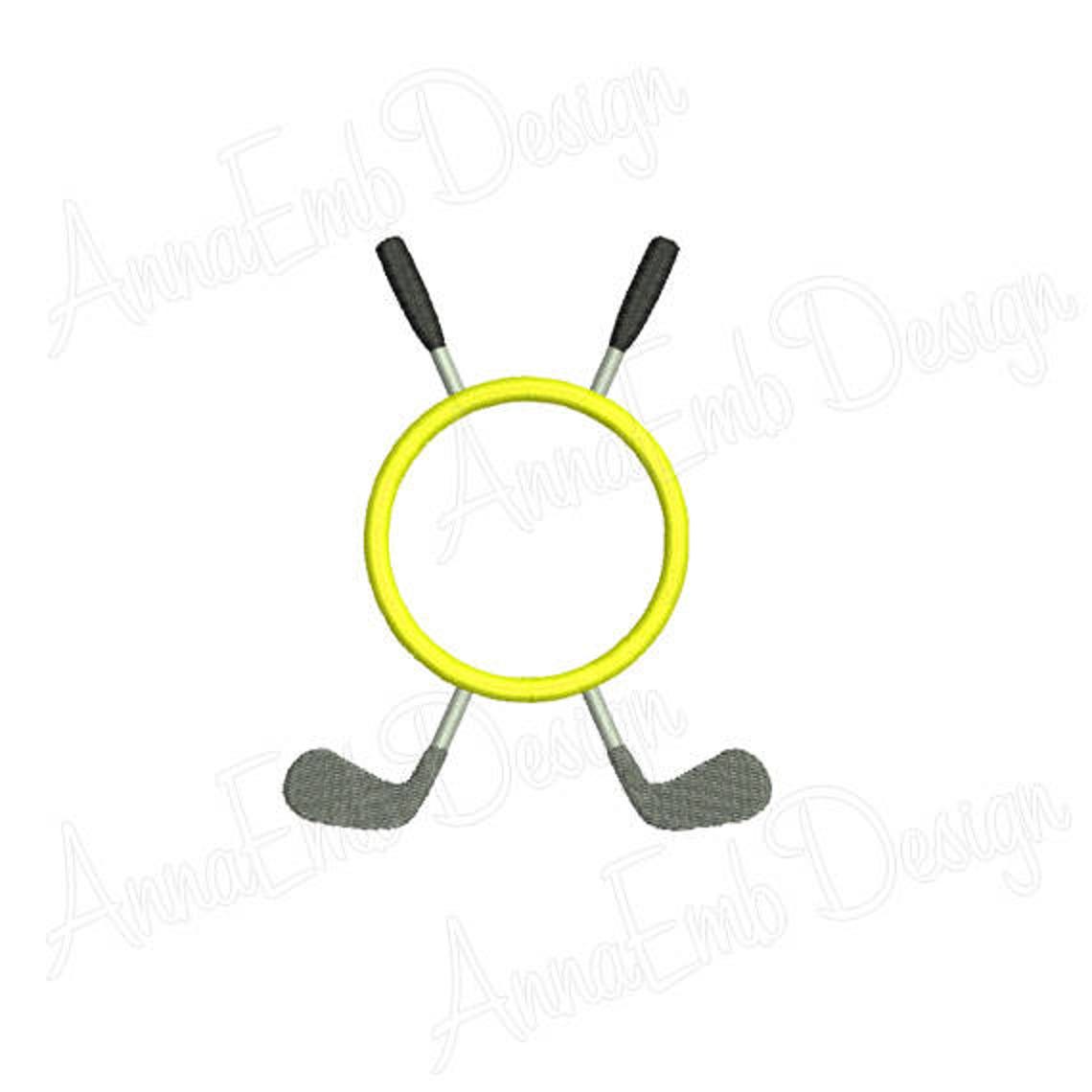 Golf Frame Monogram Applique Embroidery Design. Golf Club - Etsy