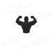 Bodybuilder Embroidery Design. Bodybuilder Silhouette. Cross Fit Design ...