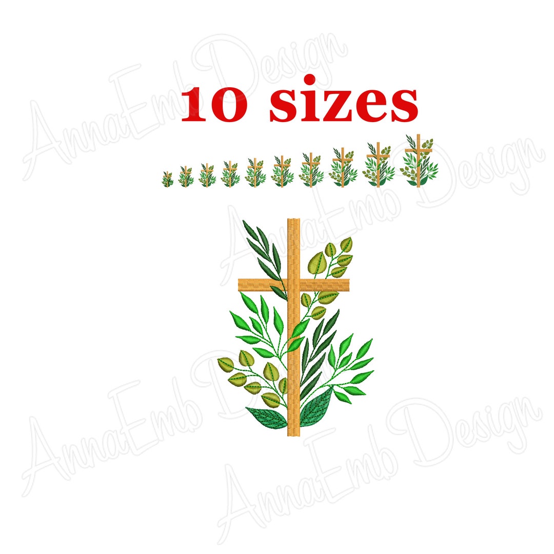 Cross Embroidery Design. Easter Cross Embroidery Design. Christian ...