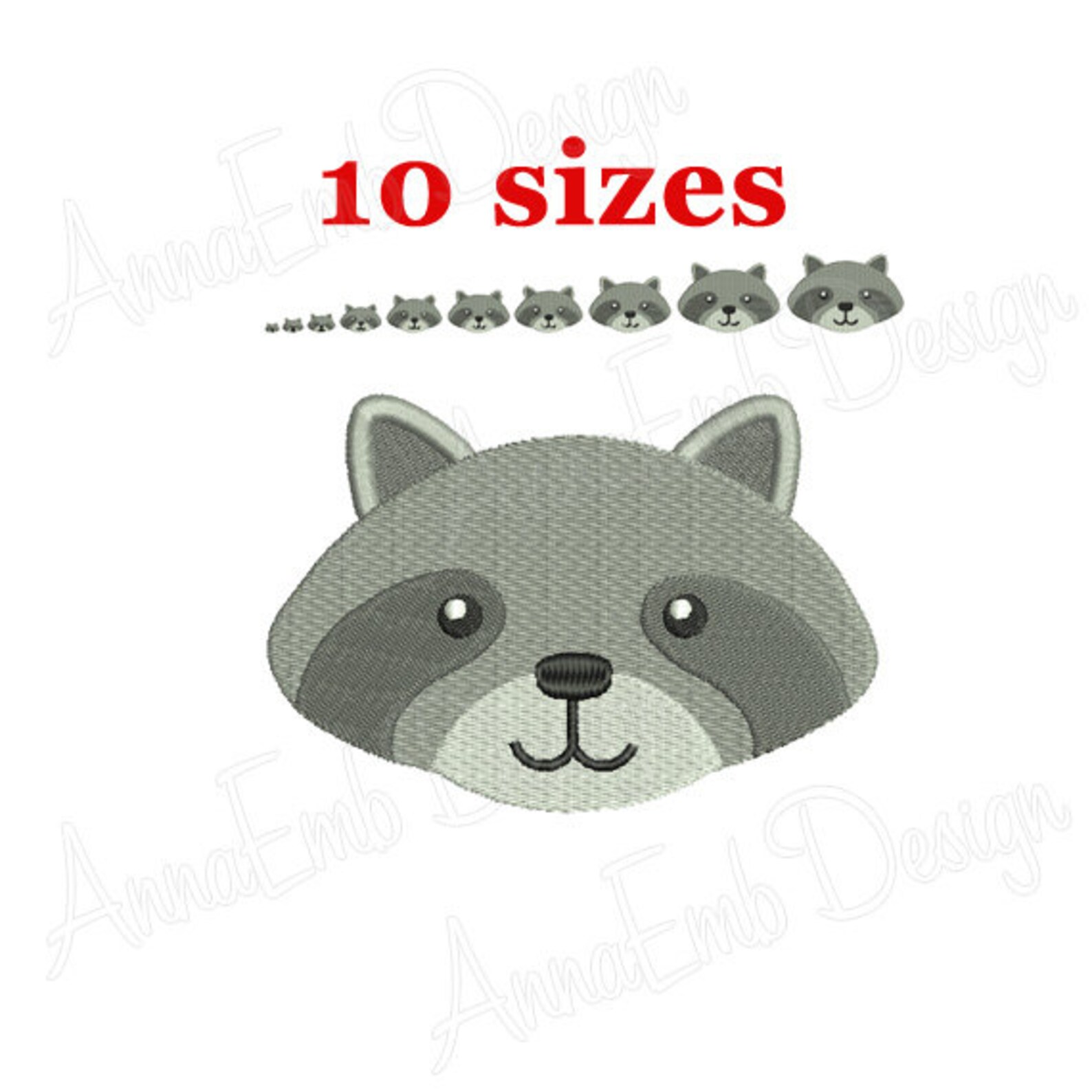 Raccoon Embroidery Design. Raccoon Design. Mini Raccoon. - Etsy