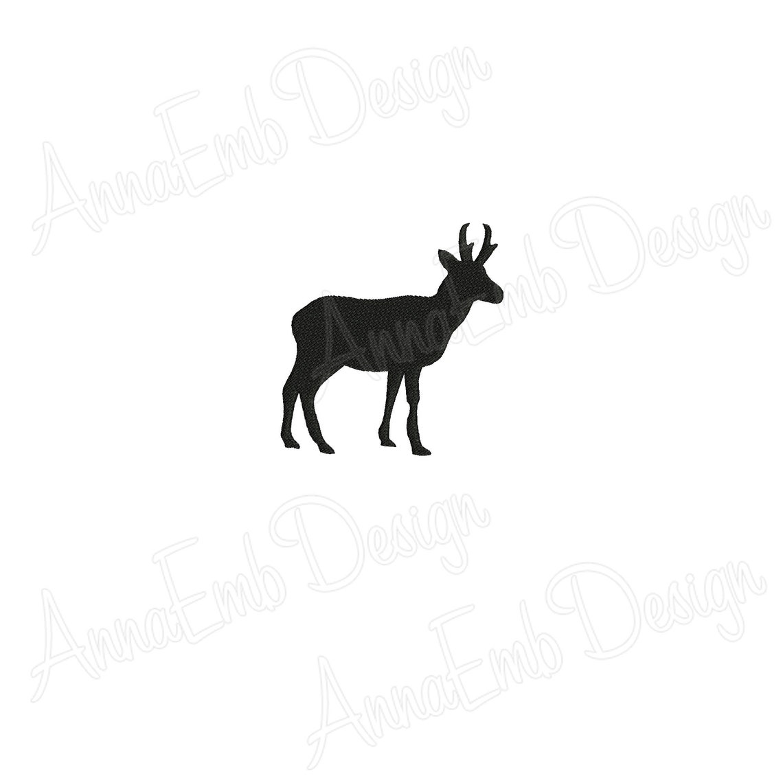 Antelope Embroidery Design. Antelope Silhouette. Antelope Mini ...