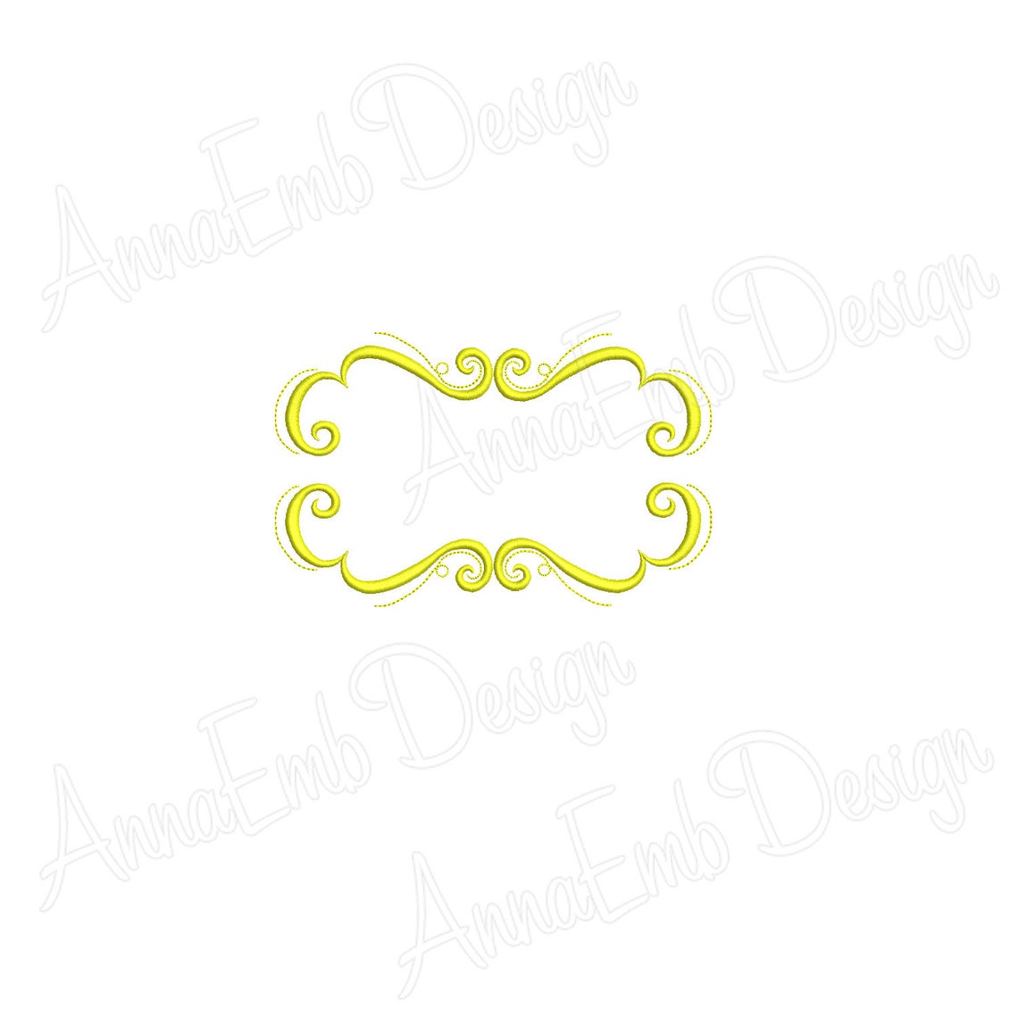 Wedding Monogram Border Embroidery Design. Frame Border - Etsy
