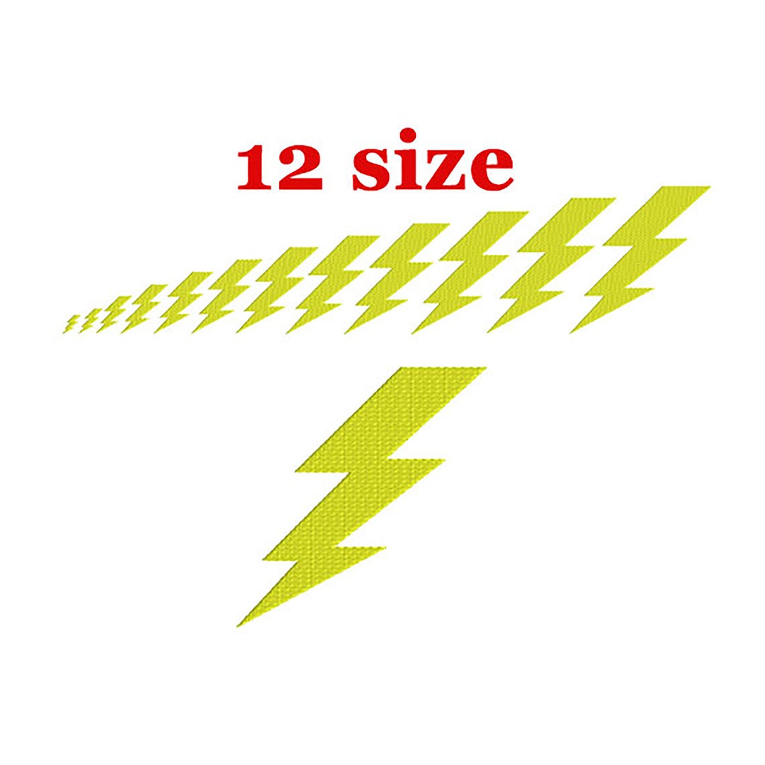 Lightning Bolt Embroidery Design. Machine Embroidery. Super Hero Design ...