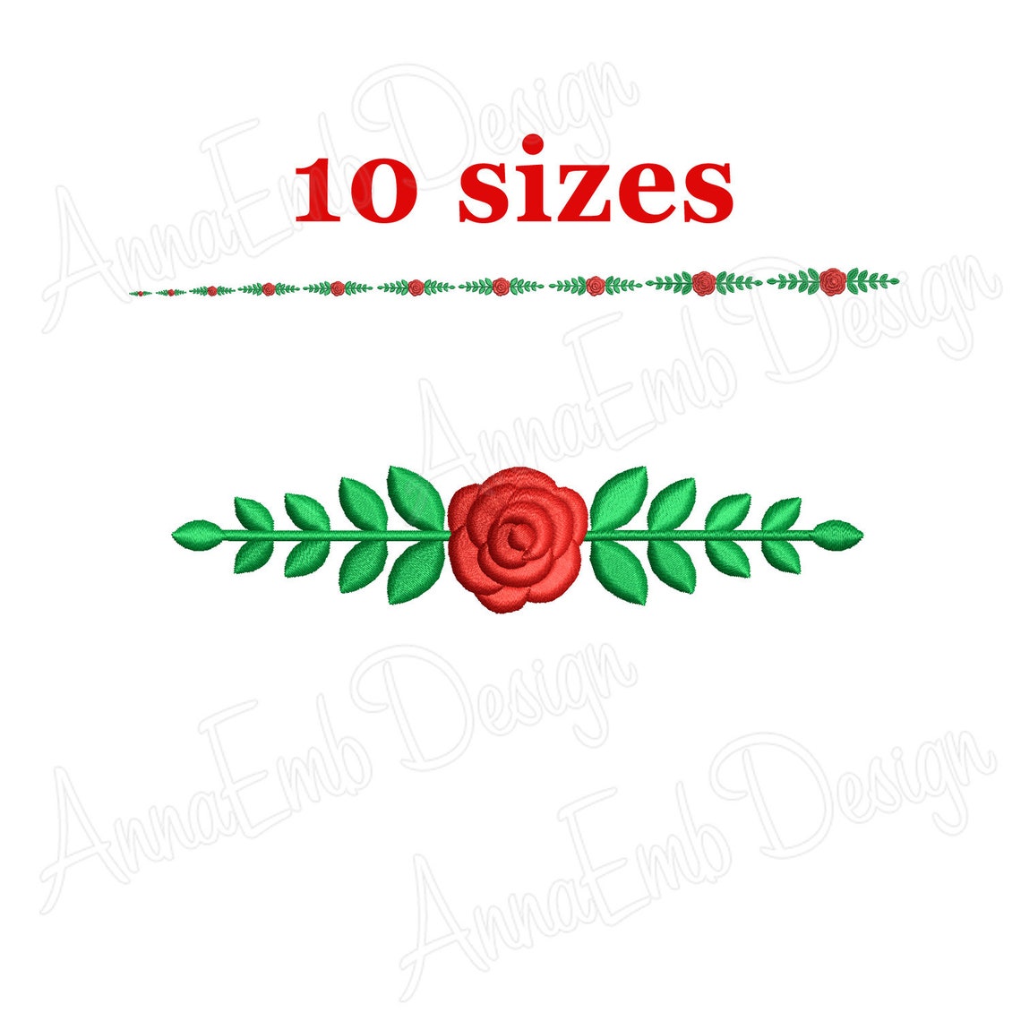 Flower Border embroidery design. Machine embroidery. Frame | Etsy