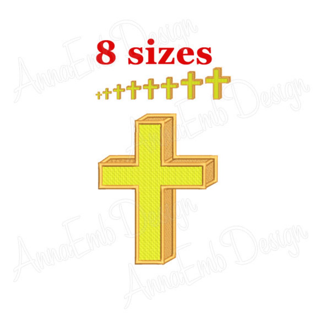 Cross Embroidery Design. Easter Cross Embroidery Design. Christian ...