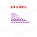 Wavy Line Embroidery Design. Mini Wavy Line Embroidery. Machine ...