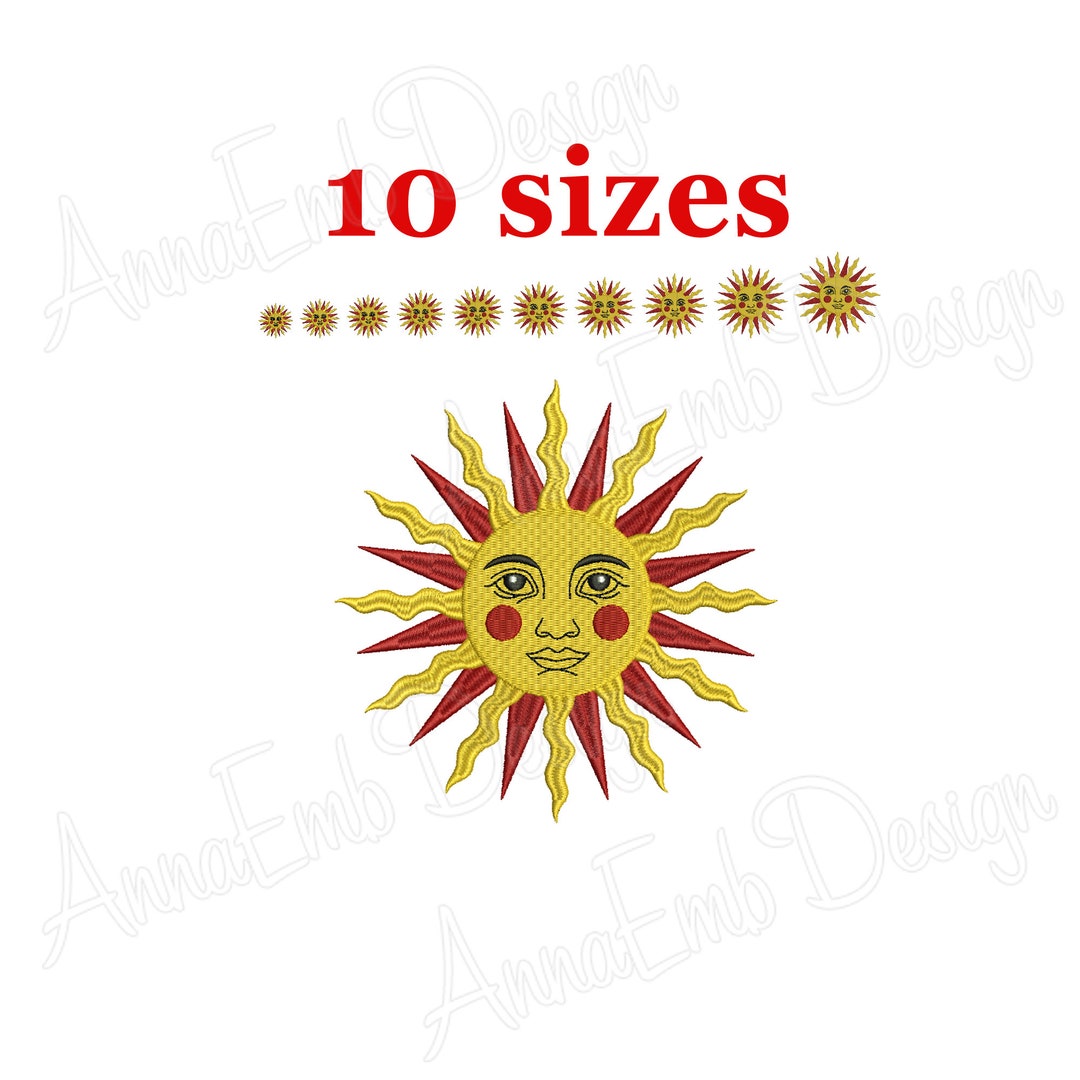 Sun Embroidery Design. Sunshine Design. Sun Mini Embroidery. Sun ...